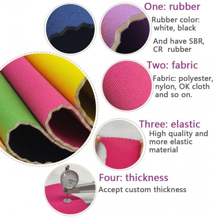 Shrink Resistant Stretch Neoprene Fabric , CR 70 Shore A Silicone ...